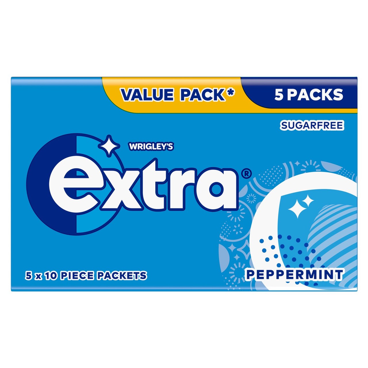Wrigley's Extra Peppermint Sugar Free Chewing Gum Multipack 70g ...