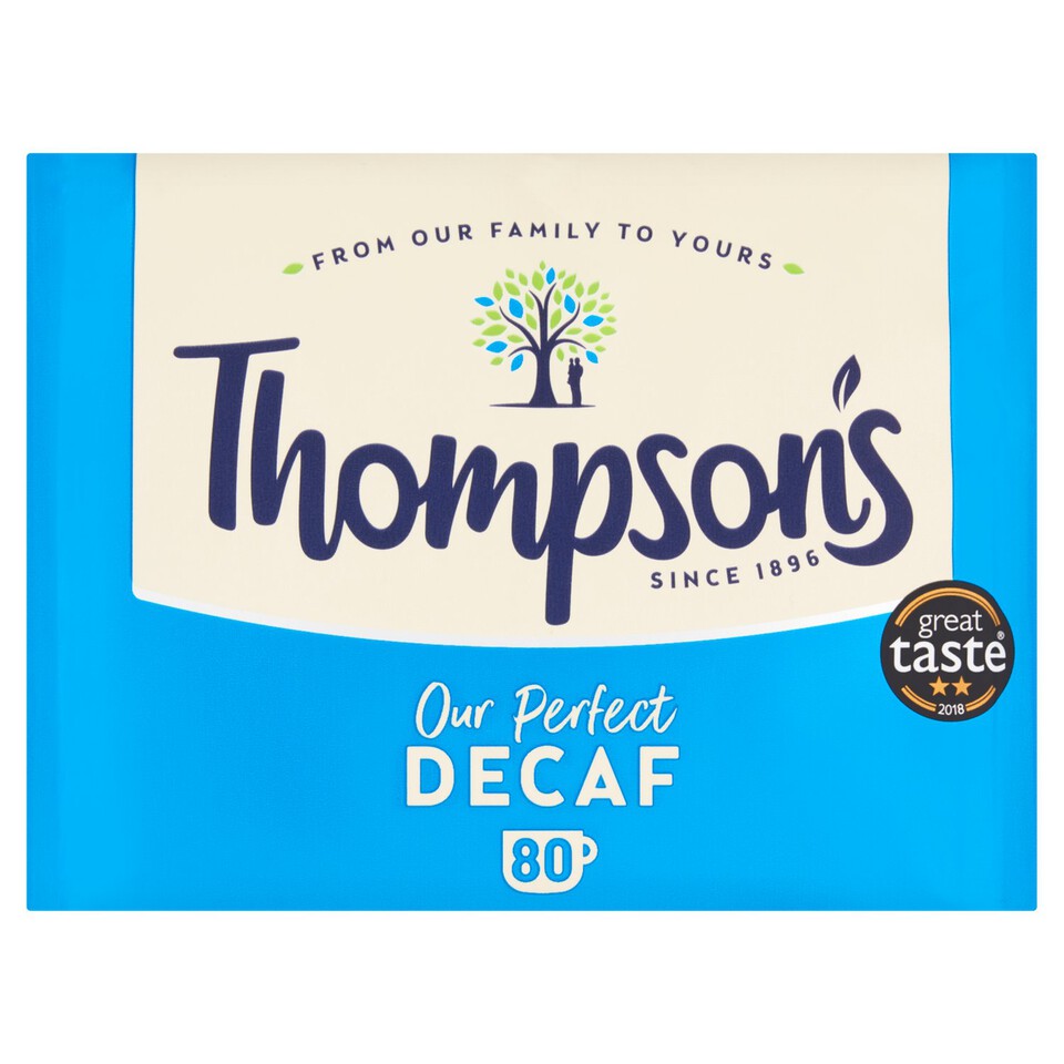 Thompson's 80 Decaf Tea Bags - Morrisons Online Groceries & Offers