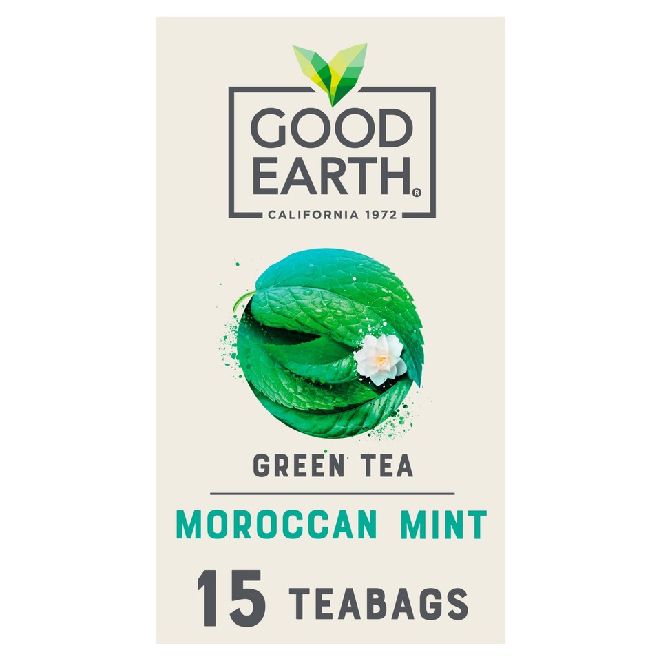 Good Earth Green Tea Moroccan Mint 15 TeaBags - Morrisons Online ...