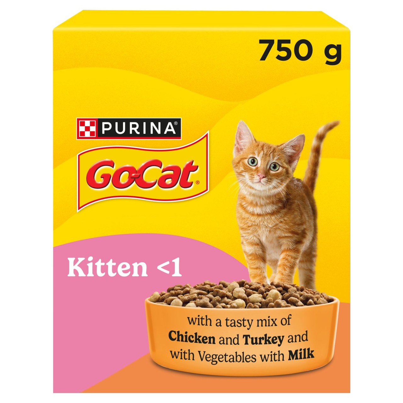 Go-Cat Kitten Chicken, Turkey and Milk Dry Cat Food 750g - Morrisons ...