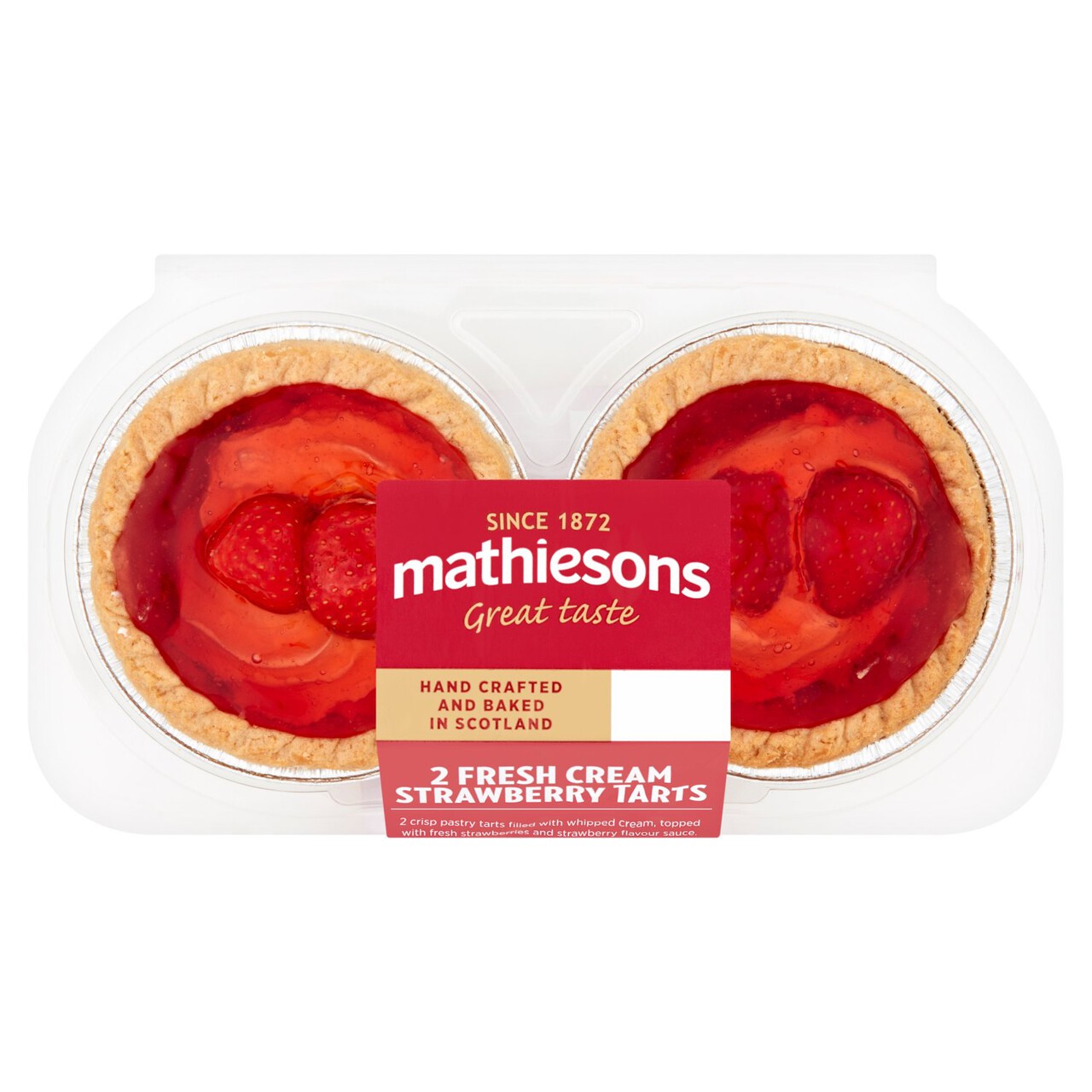 Mathiesons Fresh Cream Strawberry Tarts - Morrisons Online Groceries ...