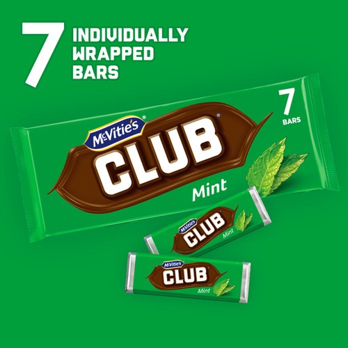 Club Mint Biscuit Bar 7 x 23g - Morrisons Online Groceries & Offers