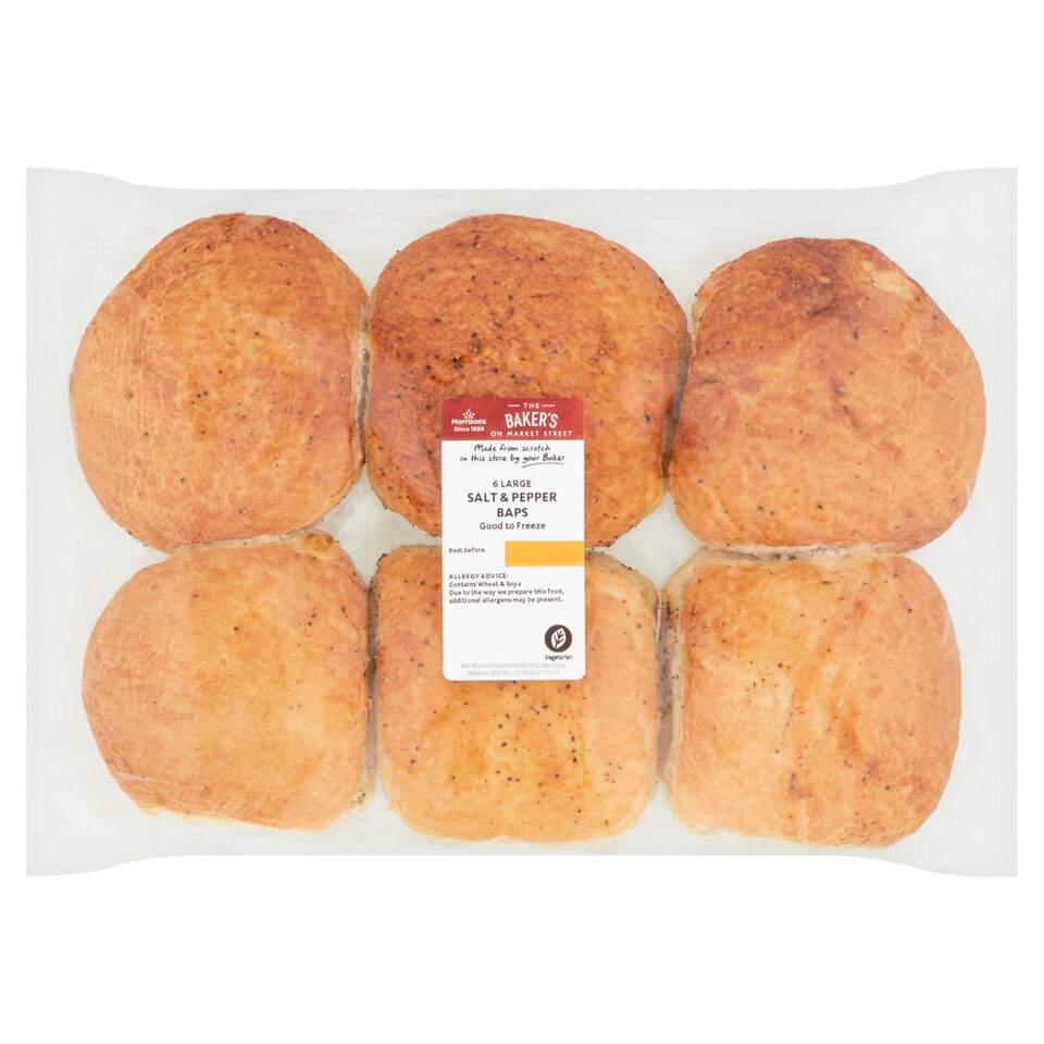 Market Street Salt & Pepper Baps - Morrisons Online Groceries & Offers