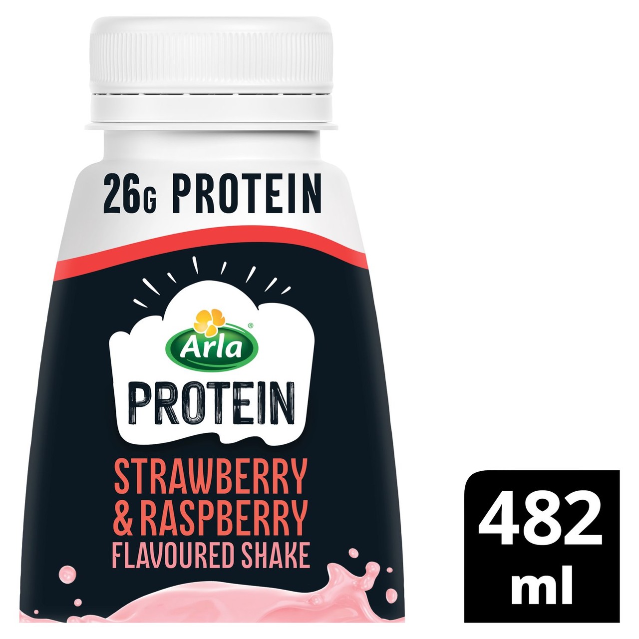 Arla Protein Strawberry and Raspberry Flavoured Milk Shake 482ml ...