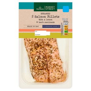 Morrisons 2 Steamed Salmon Fillets With Lemon & Herb 180g - Morrisons ...
