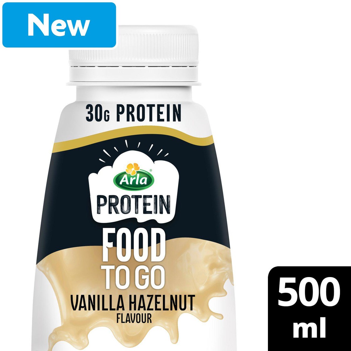Arla Protein Food To Go Vanilla Hazelnut Meal Replacement Shake 500ml ...