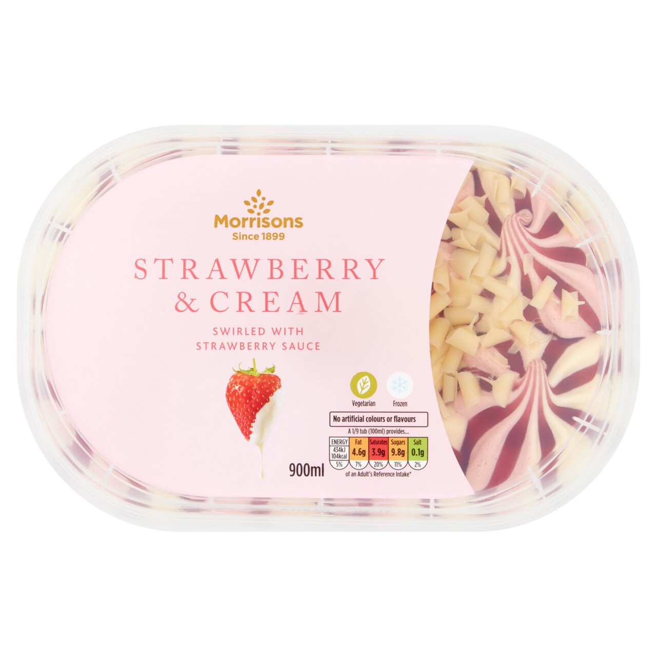 Morrisons Strawberry & Cream Ice Cream - Morrisons Online Groceries ...