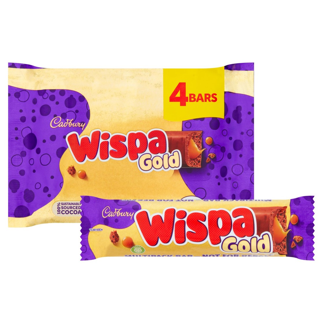Cadbury Wispa Gold Chocolate Bar 4 Pack Multipack - Morrisons Online ...