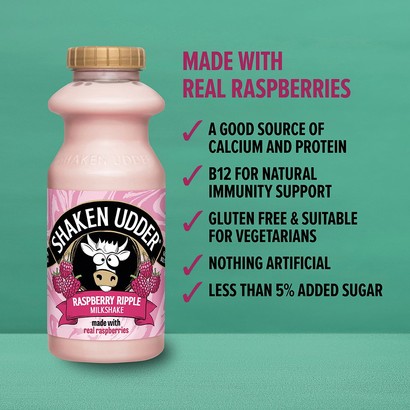 Shaken Udder Raspberry Ripple Milkshake - Morrisons Online Groceries ...