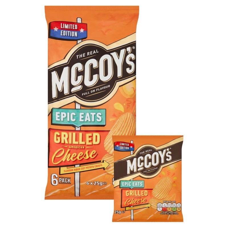 McCoy's Epic Eats Grilled Cheese Multipack Crisps - Morrisons Online ...