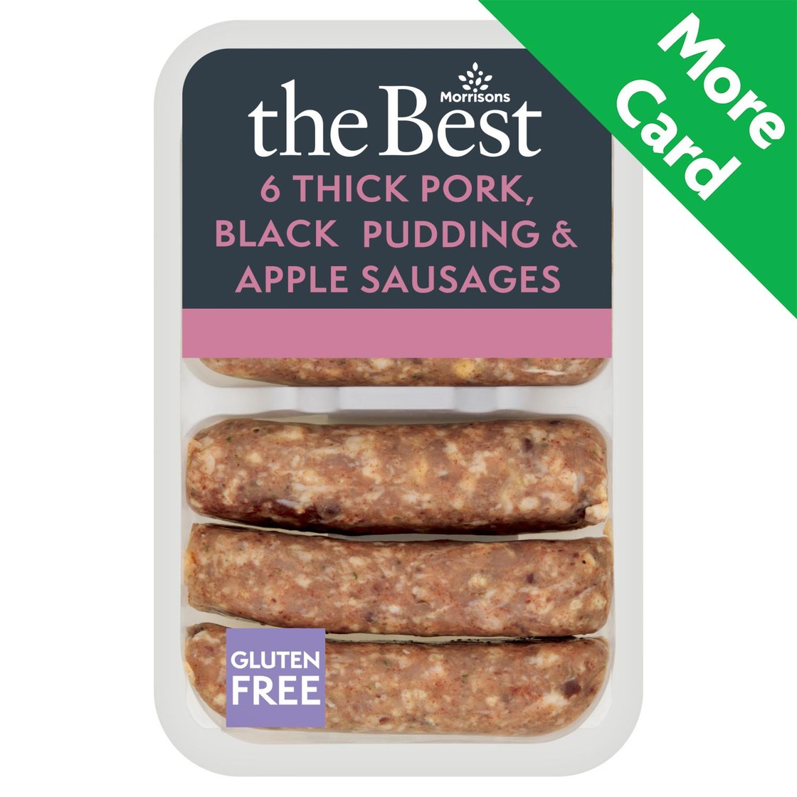 Morrisons The Best 6 Pork, Black Pudding & Apple Sausages - Morrisons ...