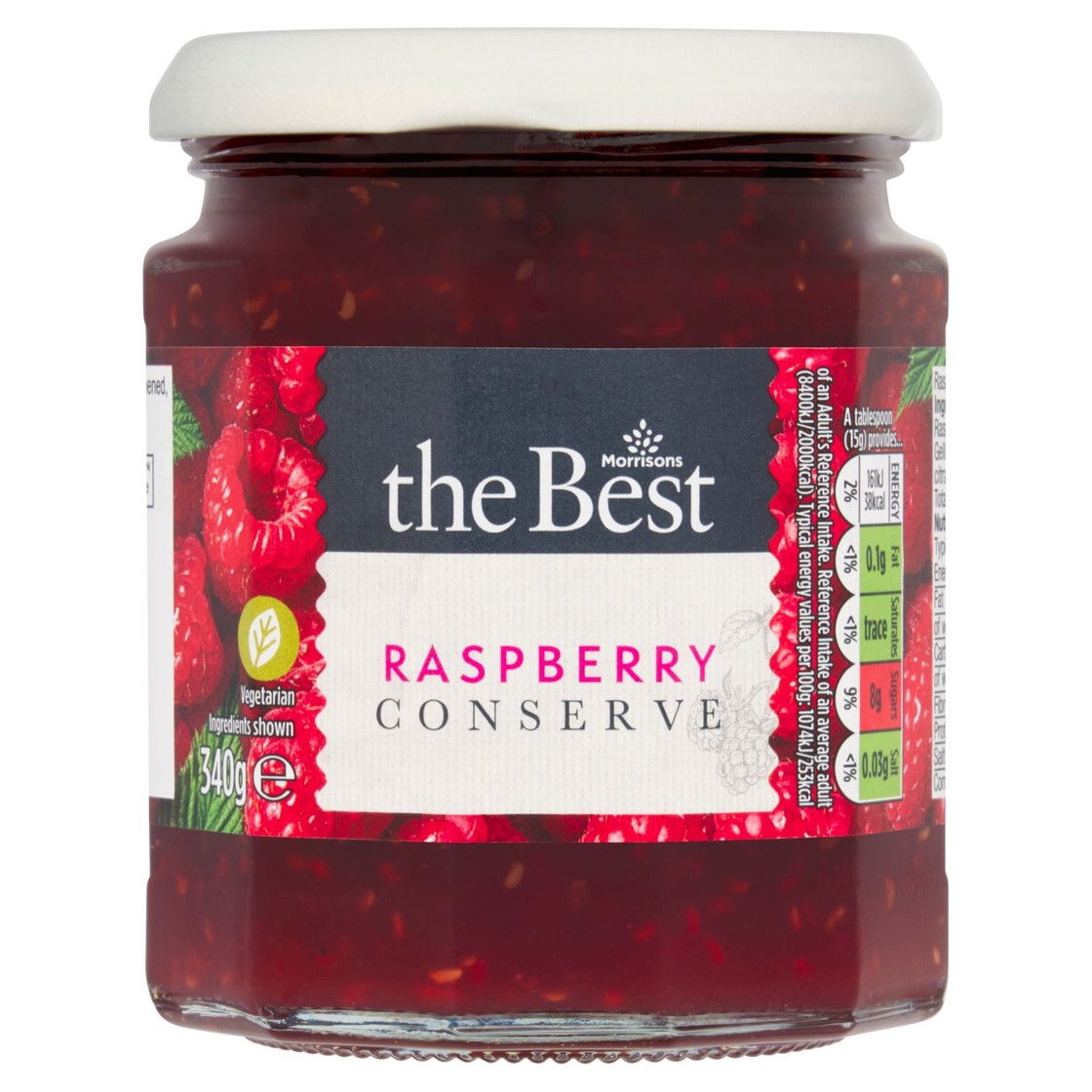 Morrisons The Best Raspberry Conserve 340g - Morrisons Online Groceries ...