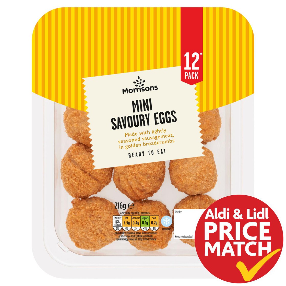 Morrisons Mini Savoury Scotch Eggs 12 Pack - Morrisons Online Groceries ...
