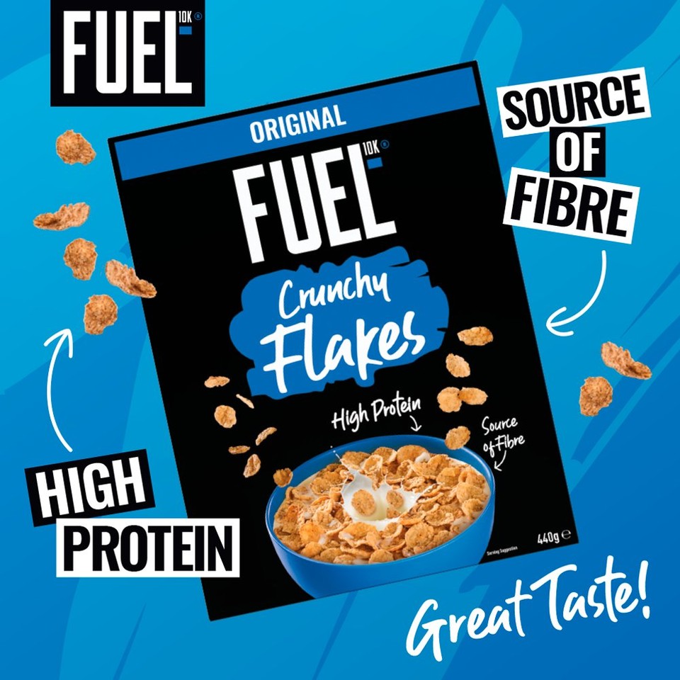 FUEL10K Original Crunchy Flakes High Protein Breakfast Cereal 440g ...