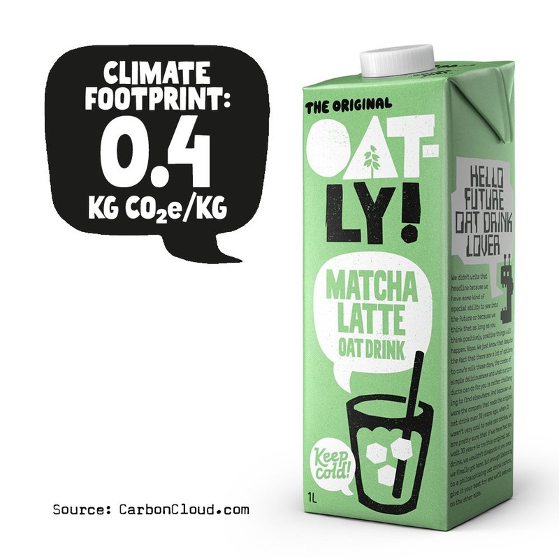 Oatly Matcha Latte Oat Drink 1L - Morrisons Online Groceries & Offers