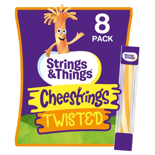 Strings & Things Cheestrings Twisted Cheese Snack 8x20g - Morrisons ...