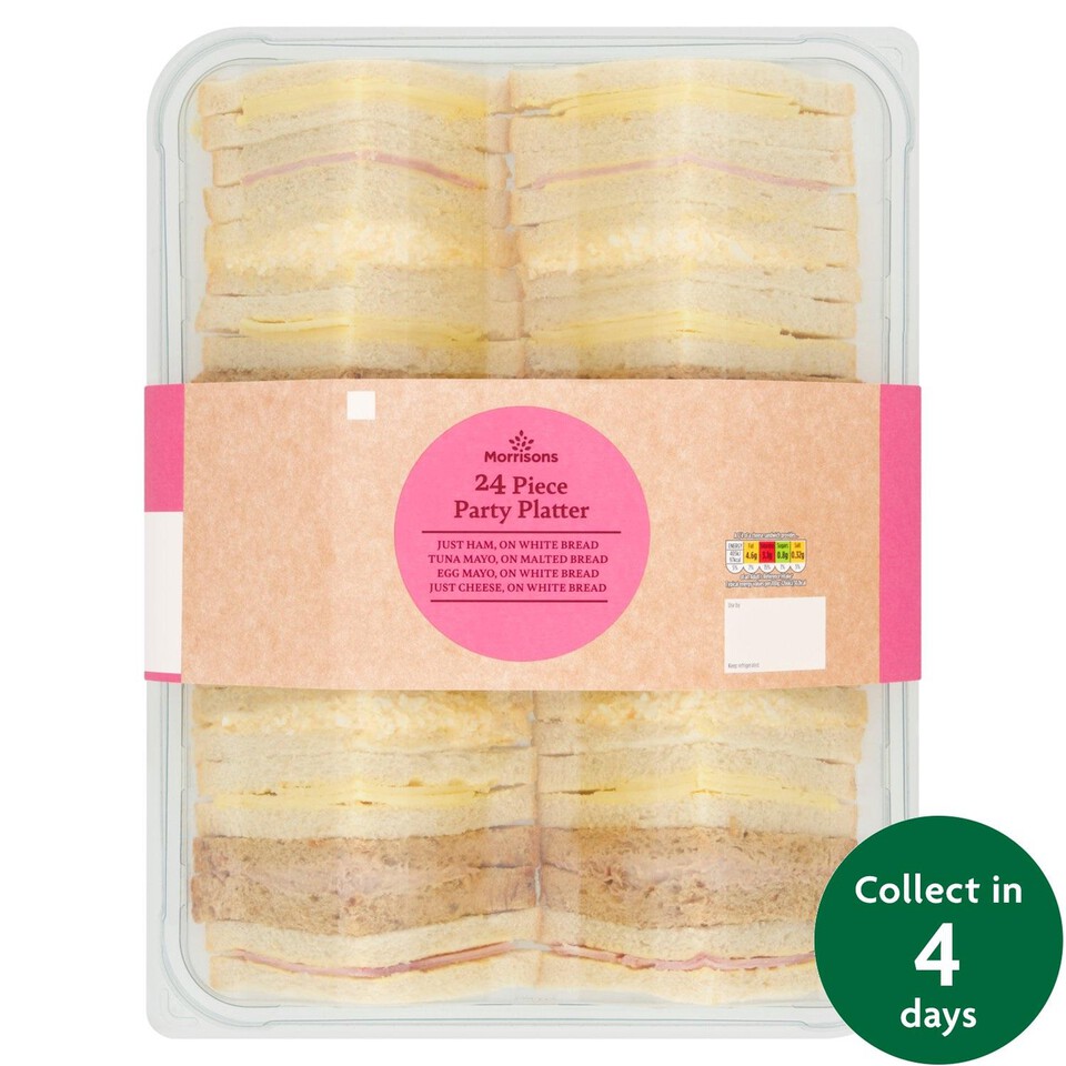 Party Sandwich Platter 24 Pieces - Morrisons Online Groceries & Offers