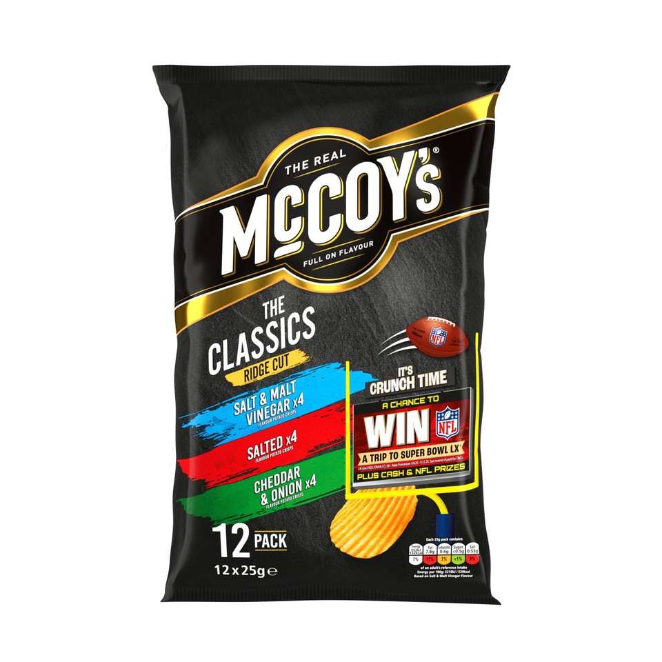McCoy's Classic Variety Multipack Crisps 12 x 25g - Morrisons Online ...
