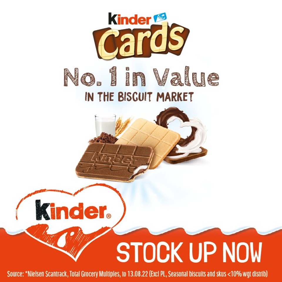 Kinder Cards Chocolate and Milk Wafer Biscuit Multipack - Morrisons ...