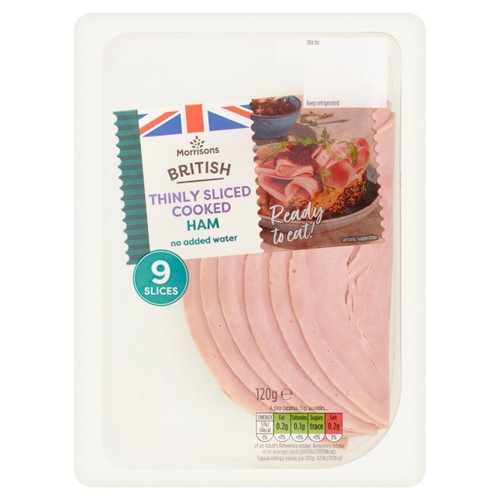 Morrisons British Thinly Sliced Cooked Ham - Morrisons Online Groceries ...