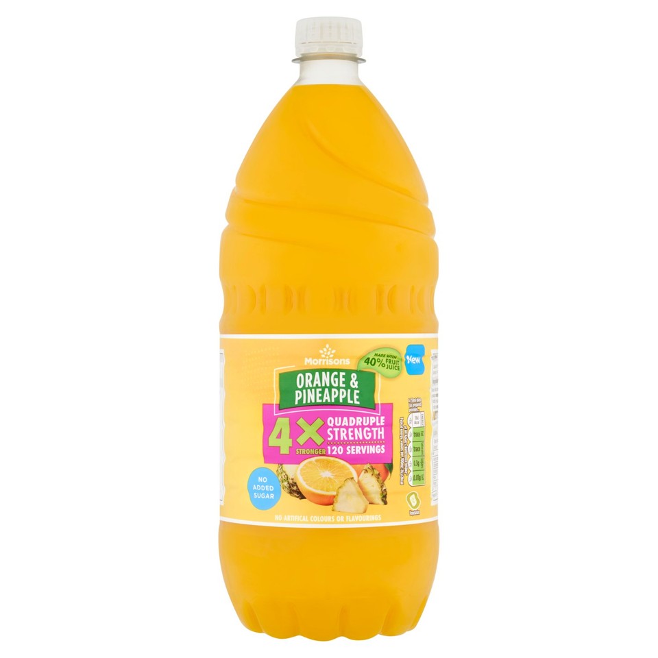 Morrisons Orange & Pineapple Quad Concentrate Squash - Morrisons Online ...