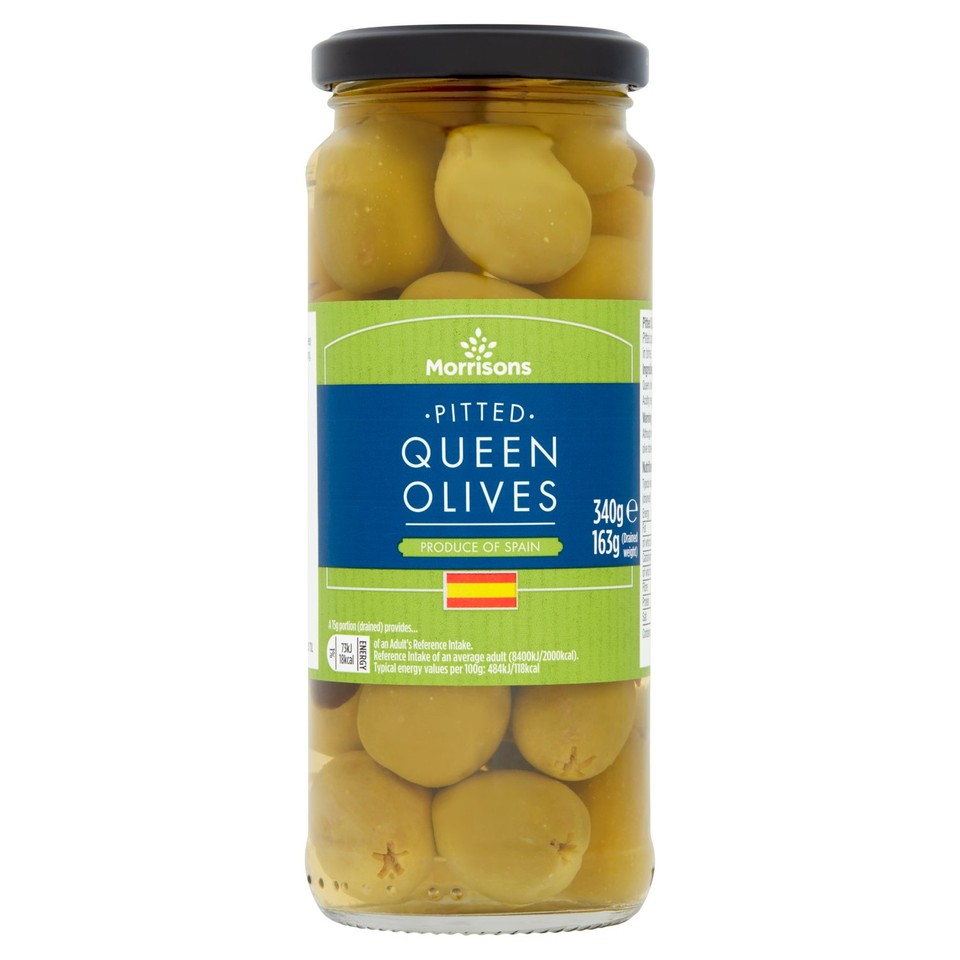 Morrisons Pitted Queen Olives In Brine (340g) - Morrisons Online ...