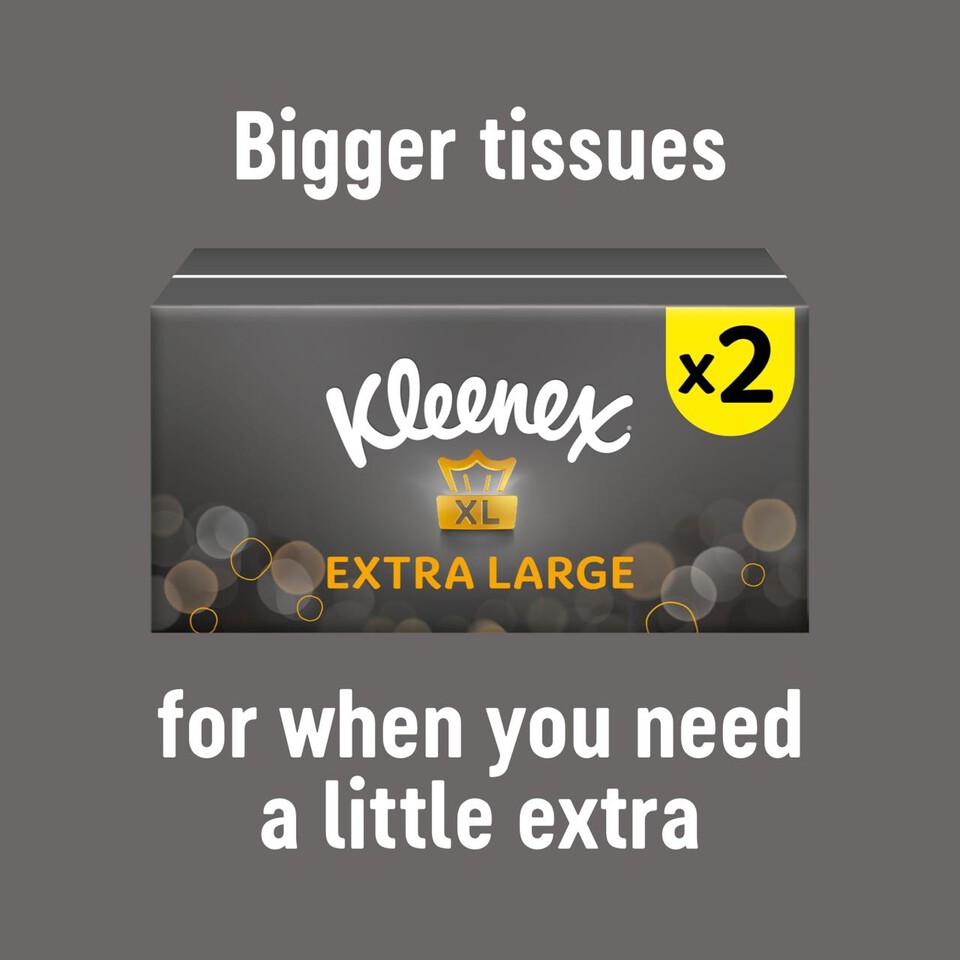 Kleenex Extra Large Tissues 2 pack - Morrisons Online Groceries & Offers