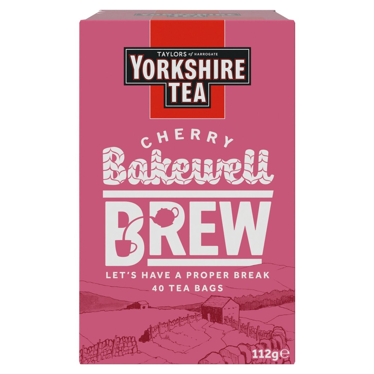 Yorkshire Tea Cherry Bakewell Brew 40 Tea Bags - Morrisons Online ...
