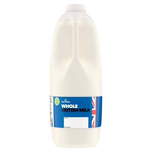Morrisons British Whole Milk 4 Pint - Morrisons Online Groceries & Offers