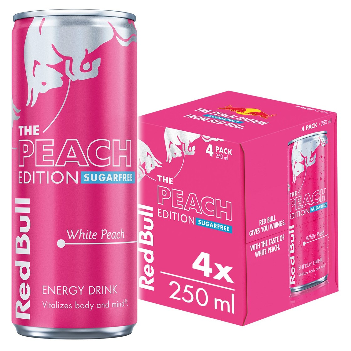 Red Bull Energy Drink Sugar Free Peach Edition White Peach - Morrisons ...