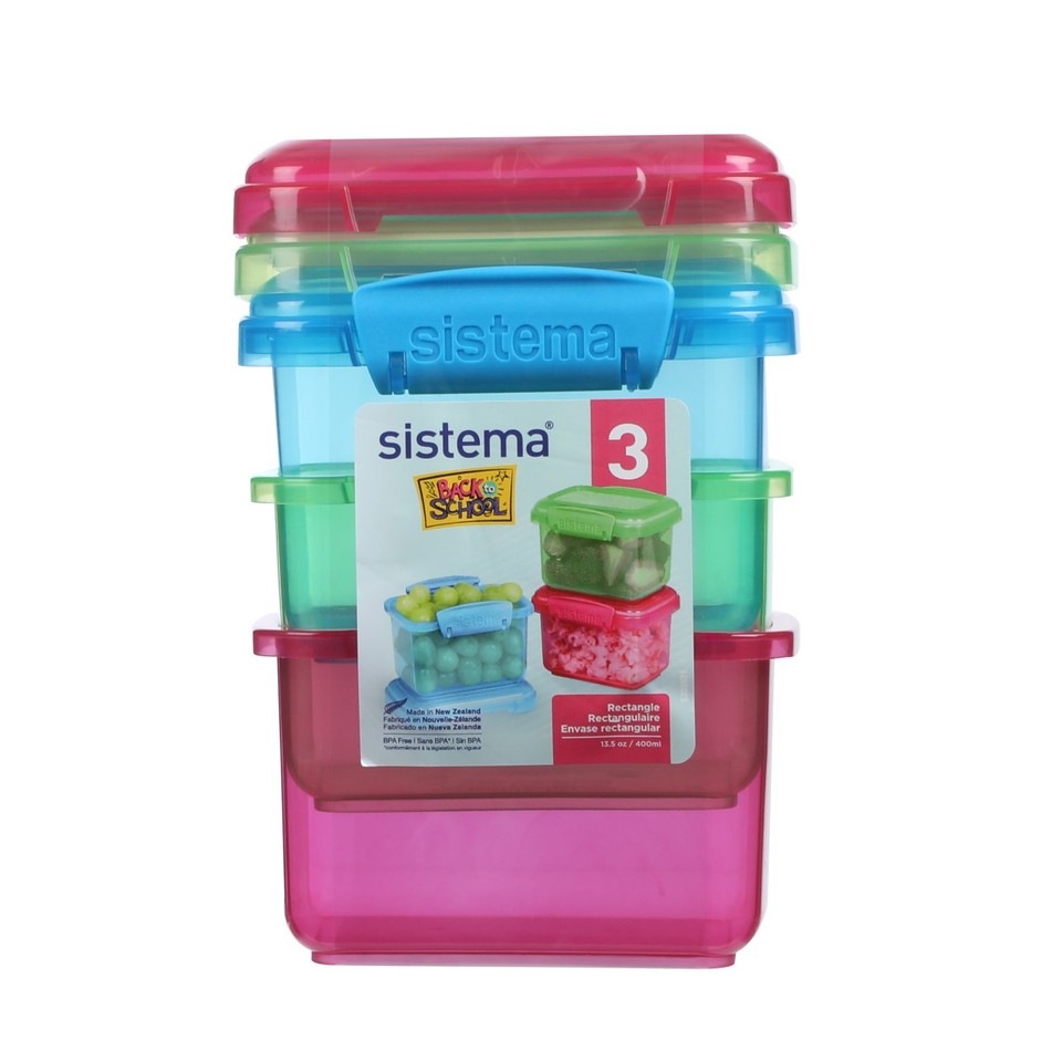 Sistema Lunch Food Storage Containers 3 x 400ml - Morrisons Online ...