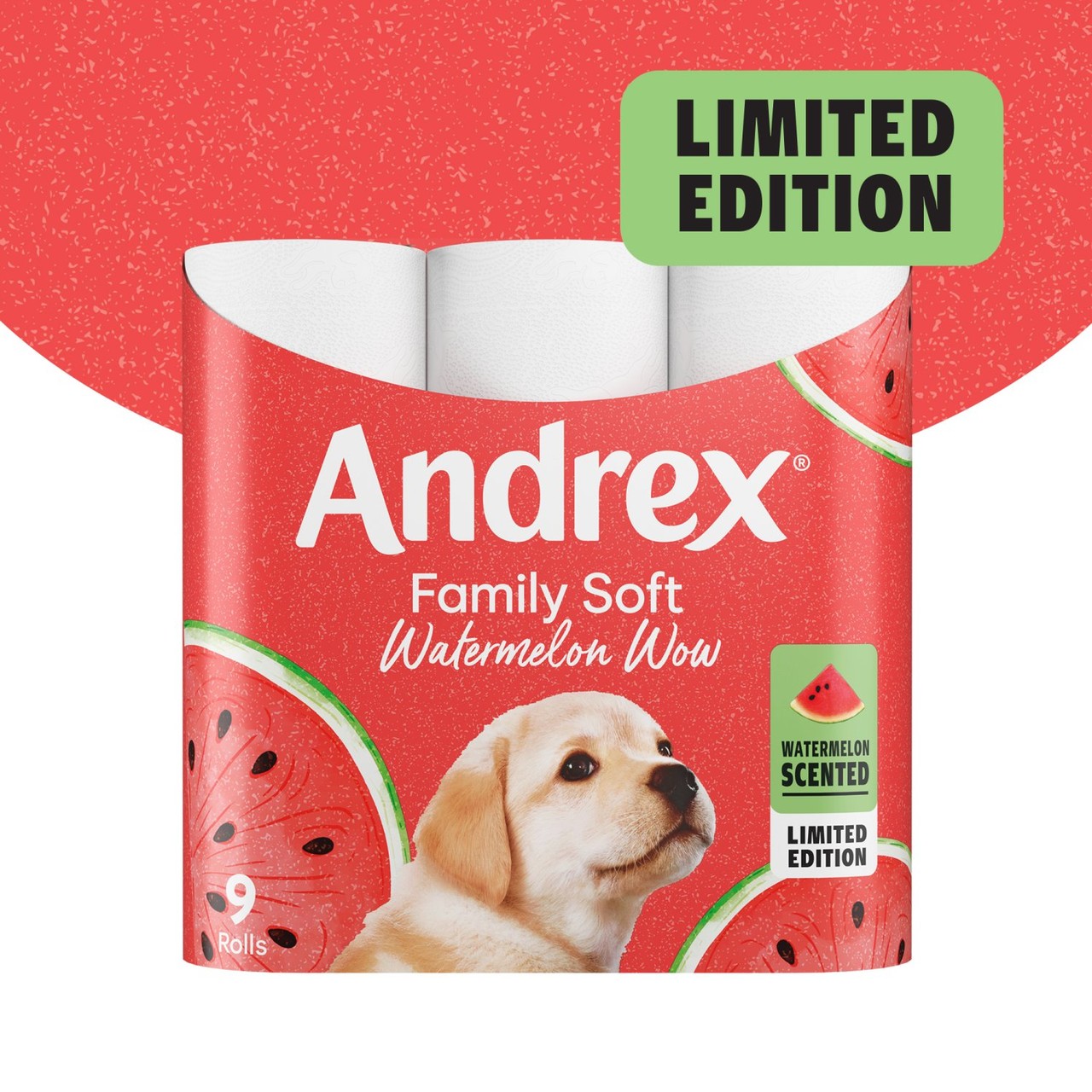Andrex Family Soft Watermelon Toilet Tissue 9 Rolls - Morrisons Online ...
