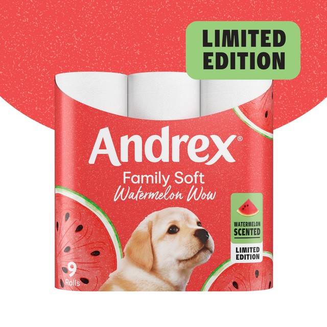 Andrex Family Soft Watermelon Toilet Tissue 9 Rolls - Morrisons Online ...