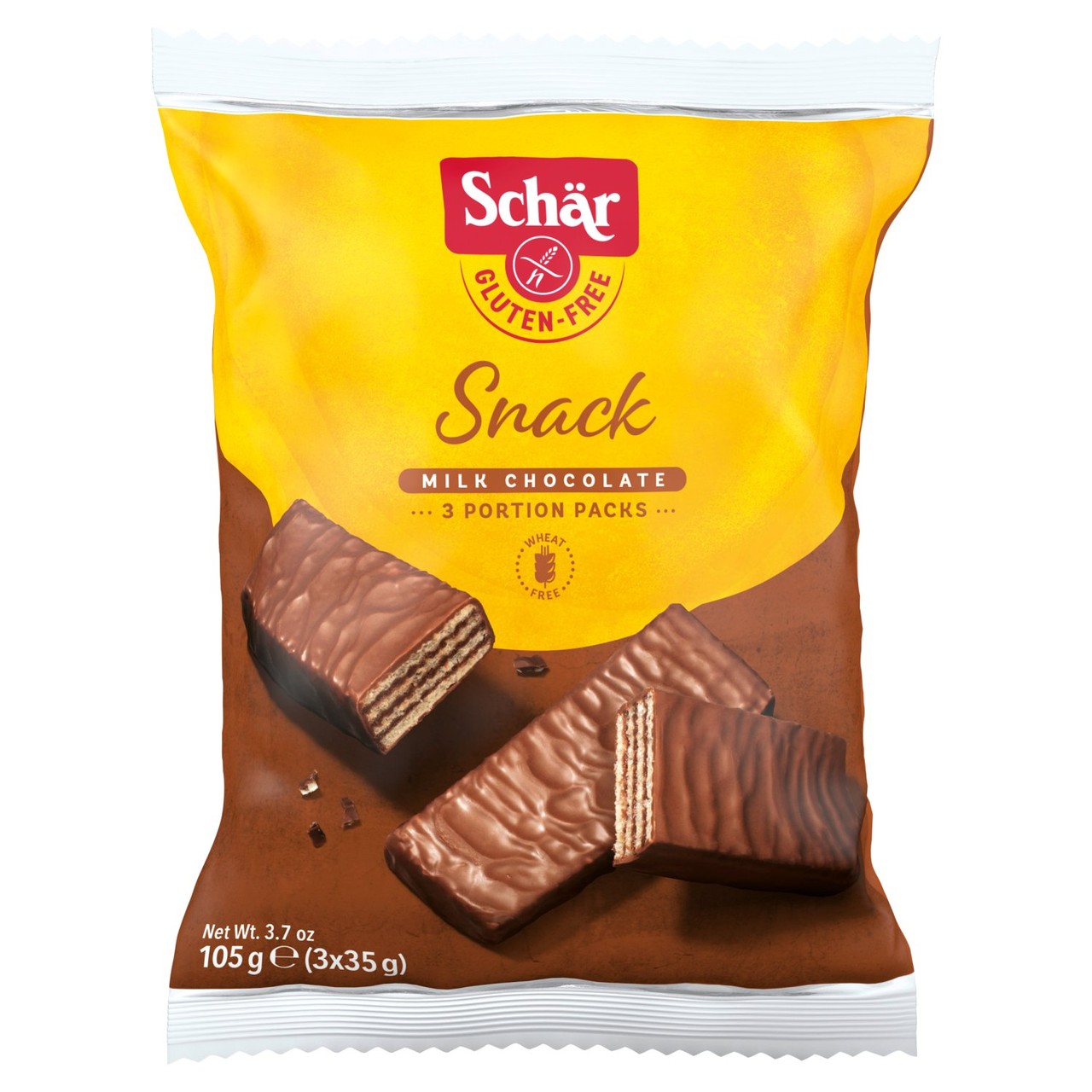 Schar Gluten-Free Snack Bar Milk Chocolate 3 x 35g (105g) - Morrisons ...
