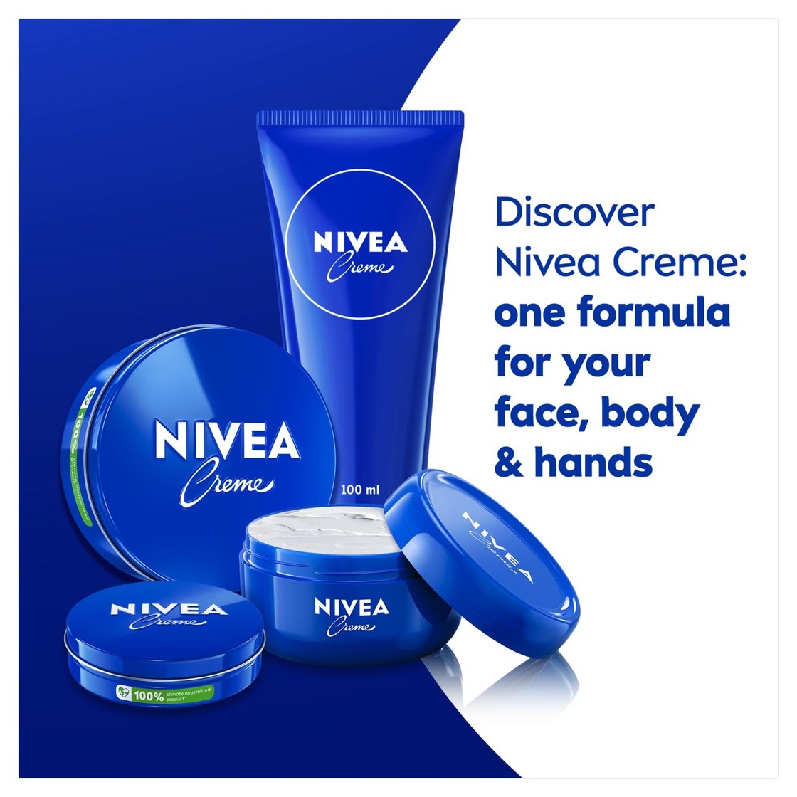 NIVEA Creme Moisturiser Cream For Face Hands and Body - Morrisons ...