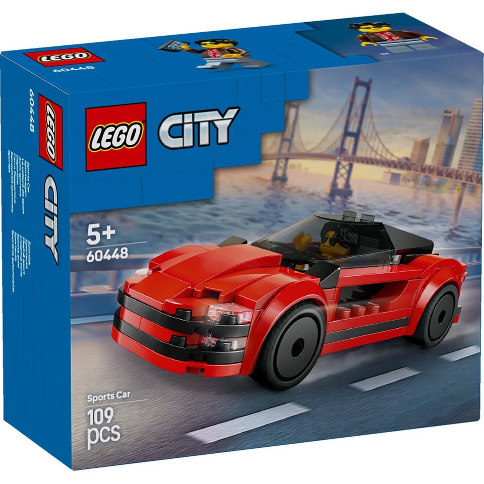LEGO City Red Sports Car Toy Vehicle Set 60448 - Morrisons Online ...
