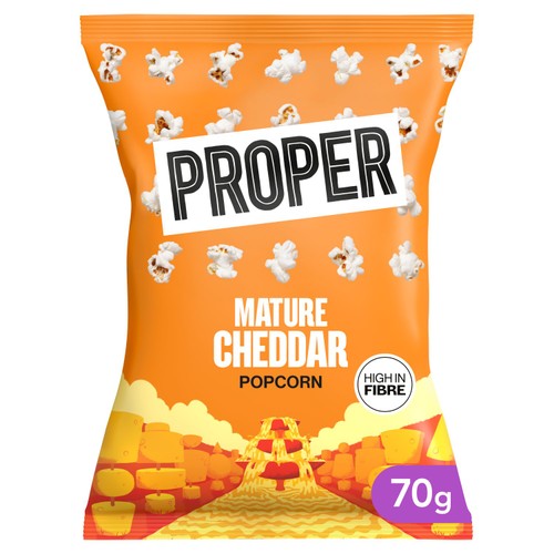 Proper Corn Mature Cheddar Popcorn 70g - Morrisons Online Groceries ...