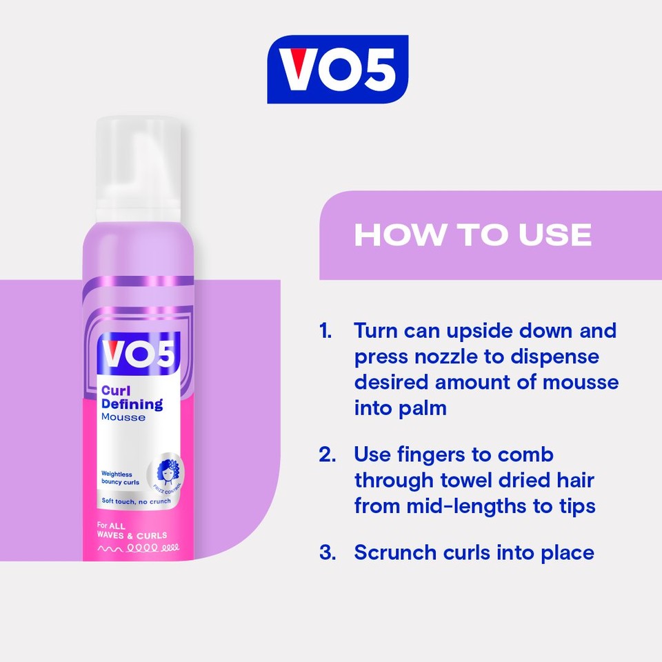 VO5 Smoothly Does It Curl Defining Mousse 200ml - Morrisons Online ...