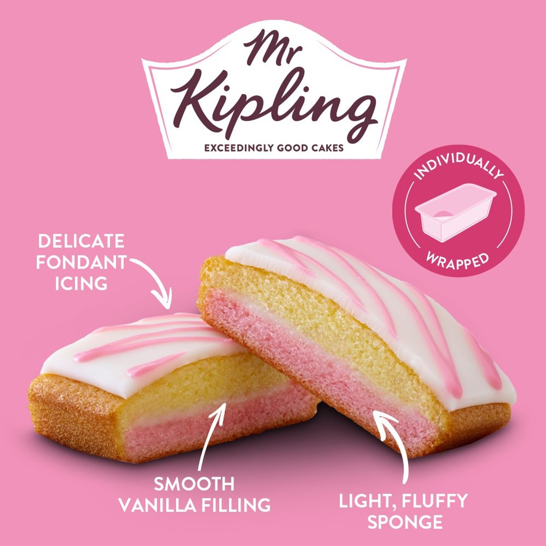 Mr Kipling Angel Slices Cakes Multipack Snack 8pk - Morrisons Online ...
