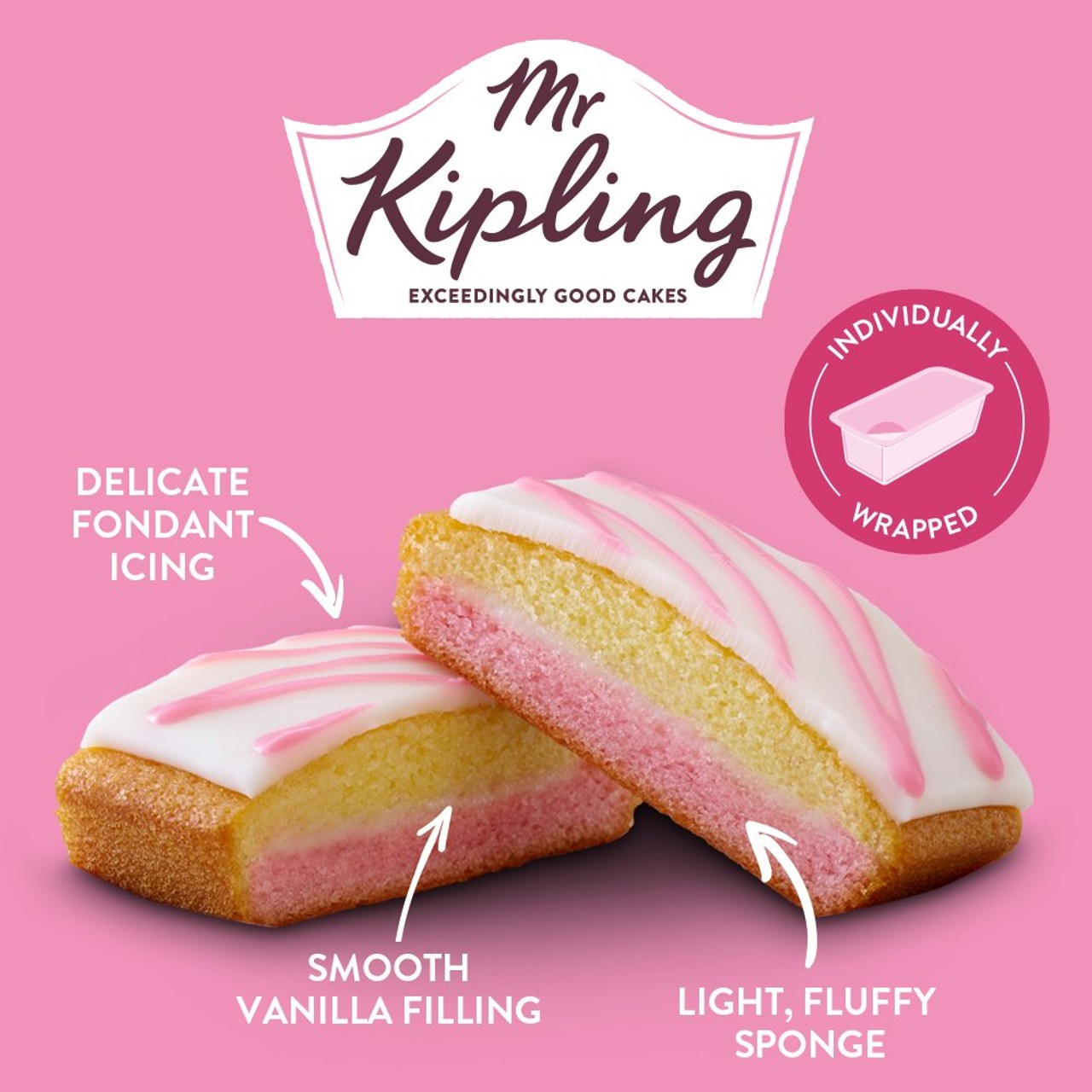 Mr Kipling Angel Slices Cakes Multipack Snack 8pk - Morrisons Online ...