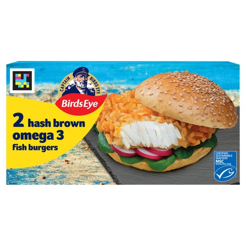 Birds Eye 2 Crispy Hash Brown Fish Burgers - Morrisons Online Groceries & Offers