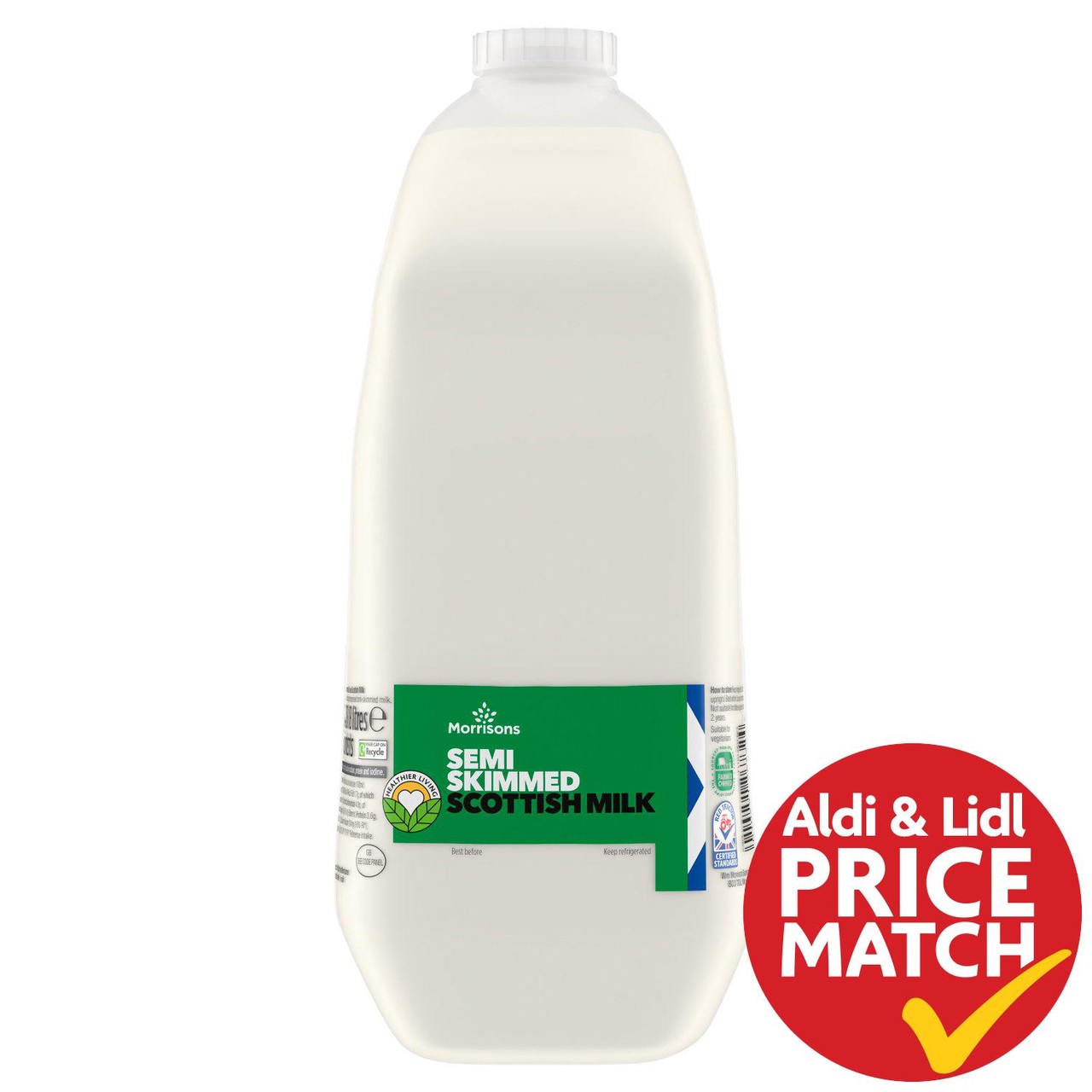 Morrisons Scottish Semi Skimmed Milk 6 Pint - Morrisons Online ...