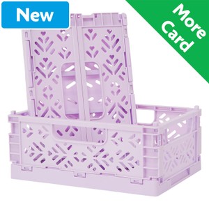 Nutmeg Home Lilac Folding Storage Crates - 2 pack - Morrisons Online ...