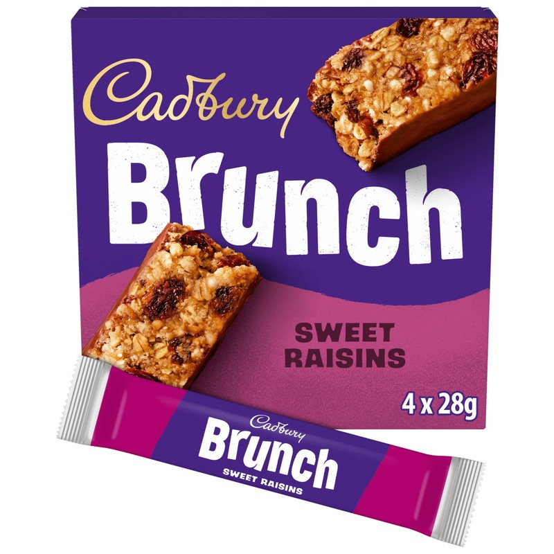 Cadbury Brunch Raisin Cereal Bars 4x28g - Morrisons Online Groceries ...