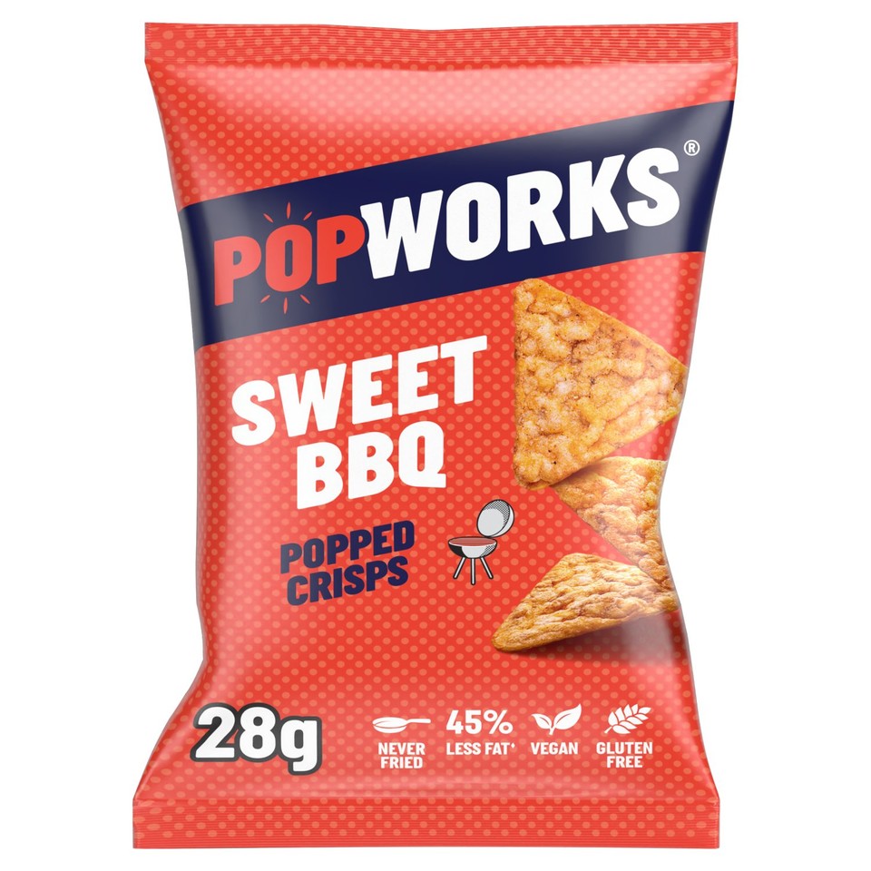 Popworks Sweet BBQ Popped Crisps - Morrisons Online Groceries & Offers