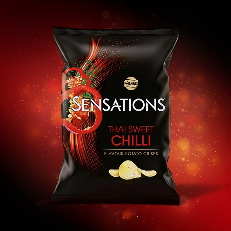 Walkers Sensations Thai Sweet Chilli Sharing Bag Crisps 150g ...