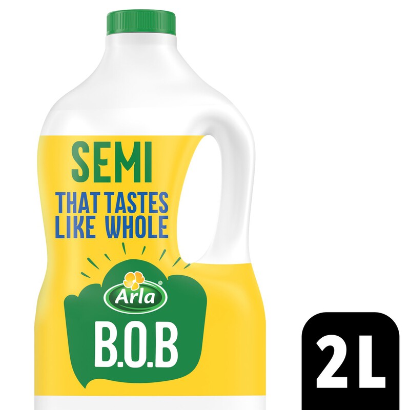 Arla BOB Semi-Skimmed Milk 2L That Tastes Like Whole - Morrisons Online ...