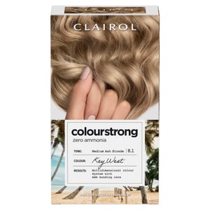 Clairol Colour Strong Permanent Hair Dye 8.1 Medium Ash Blonde ...