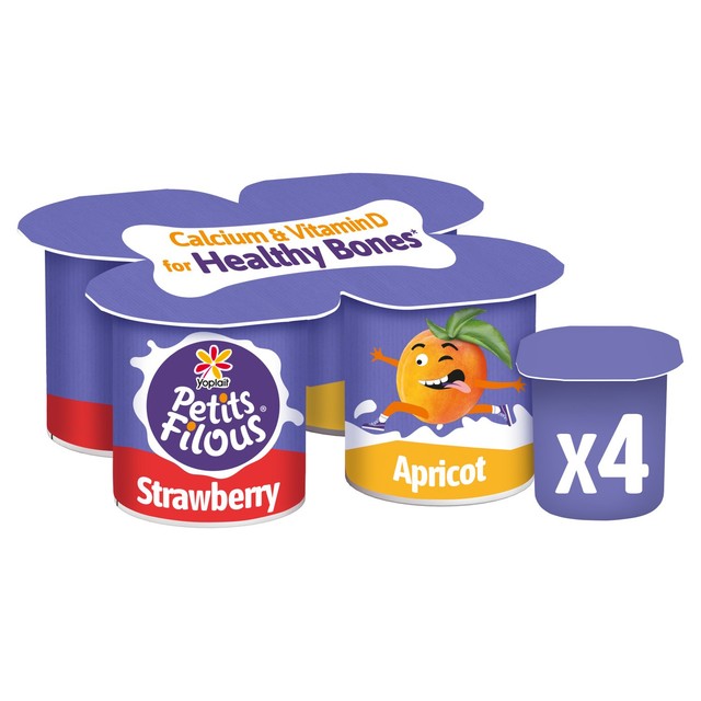 Petits Filous Kids Strawberry & Apricot Yoghurt - Morrisons Online ...