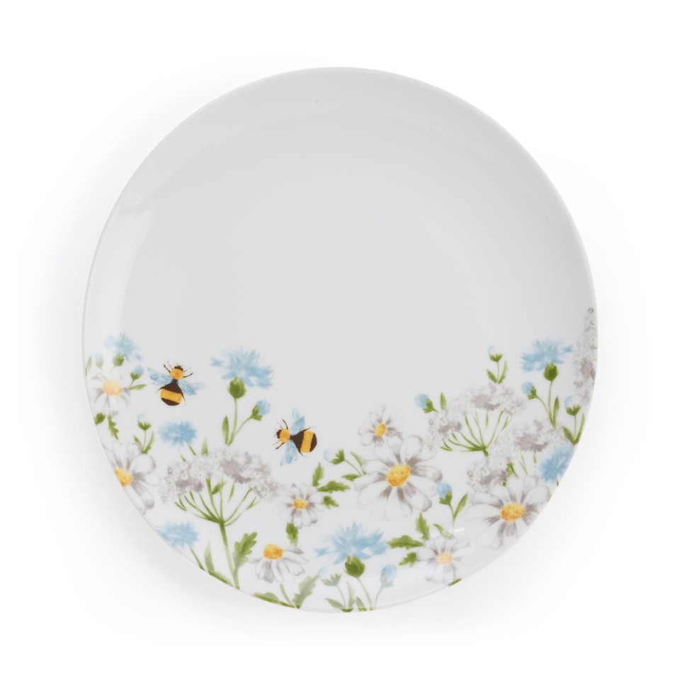 Nutmeg Home Bee Floral Dinner Plate - Morrisons Online Groceries & Offers